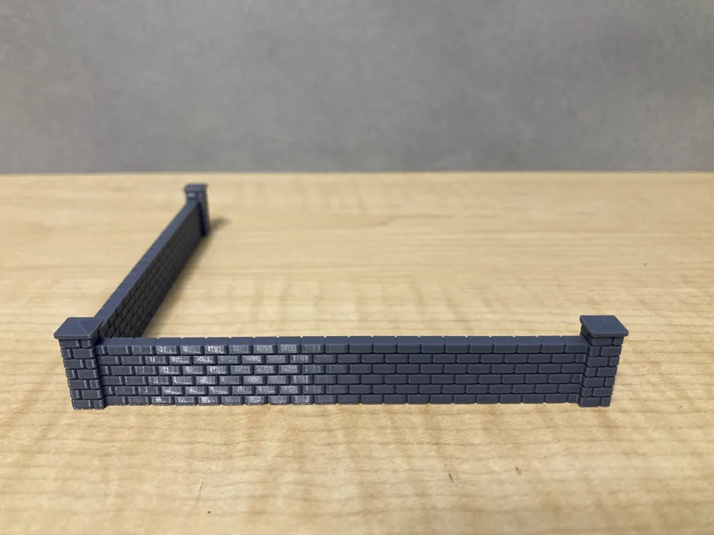 Brick Wall Fence - HO Scale by GW_196 MakerWorld: Download Free 3D Models