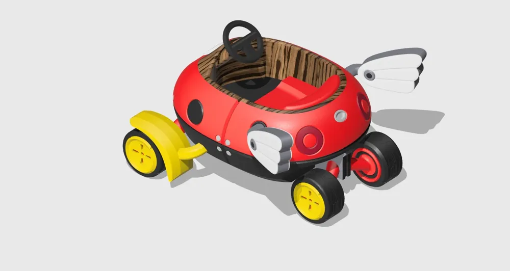 Mario Kart 8 Ladybug Kart Multi-part Assembly No AMS Required by BTDJM ...