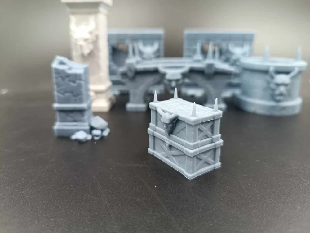 Miniature Terrain - Demonic Dungeon Set scenery by drakeforge3d MakerWorld: Download Free 3D Models