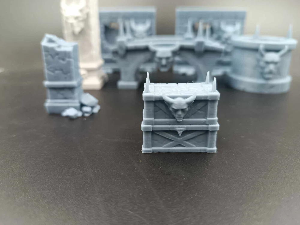 Miniature Terrain - Demonic Dungeon Set scenery by drakeforge3d MakerWorld: Download Free 3D Models