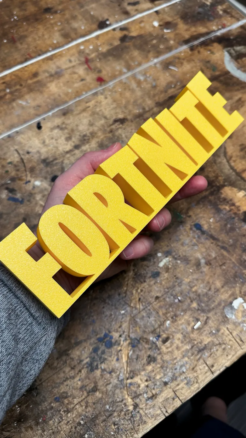 Fortnite Logo - Flat base by 3dprintdad MakerWorld: Download Free 3D Models
