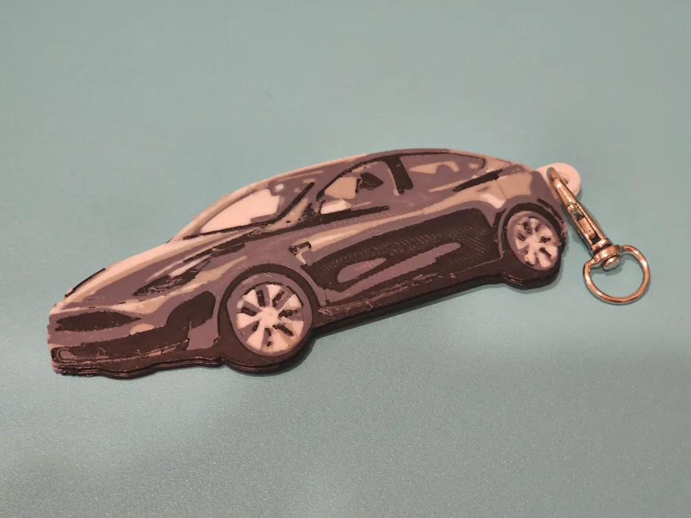 Tesla Model Y Keychain by Dj3d - MakerWorld