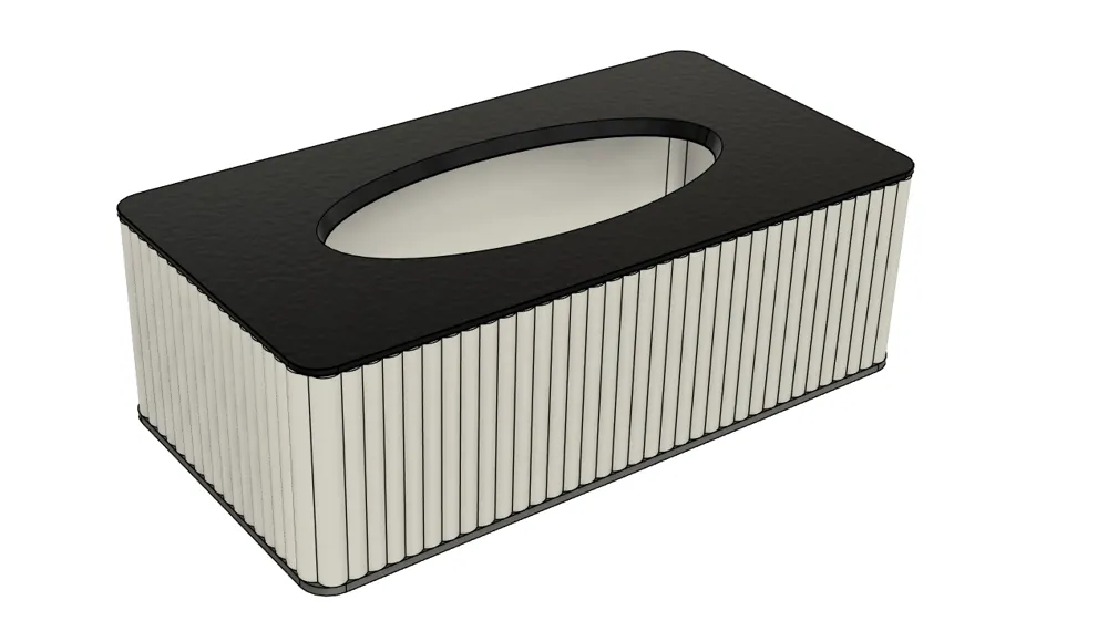 Japandi Tissue Box „Aura“ – Ribbed Minimal Design - Free 3D Print Model ...