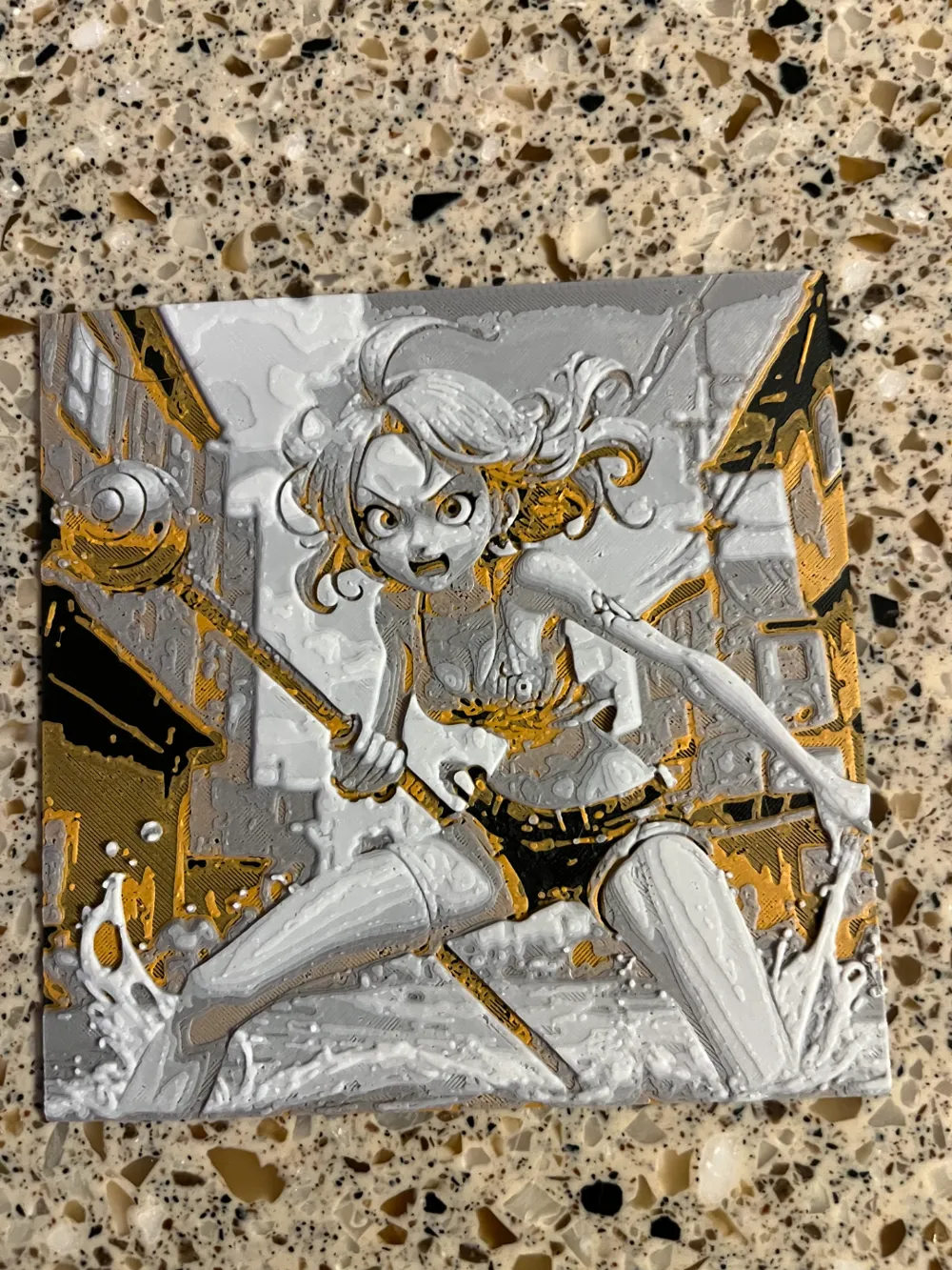 Nami from one piece hueforge by MintPrintz - MakerWorld