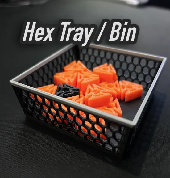 Hex Tray / Bin / Basket by K2_Kevin MakerWorld: Download Free 3D Models
