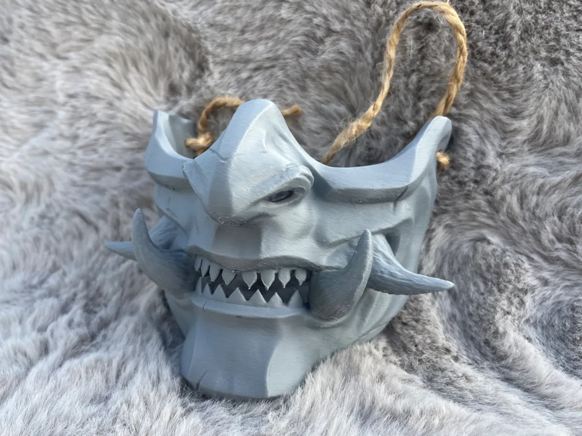 Samurai Oni Mask, B - Free 3D Print Model - MakerWorld