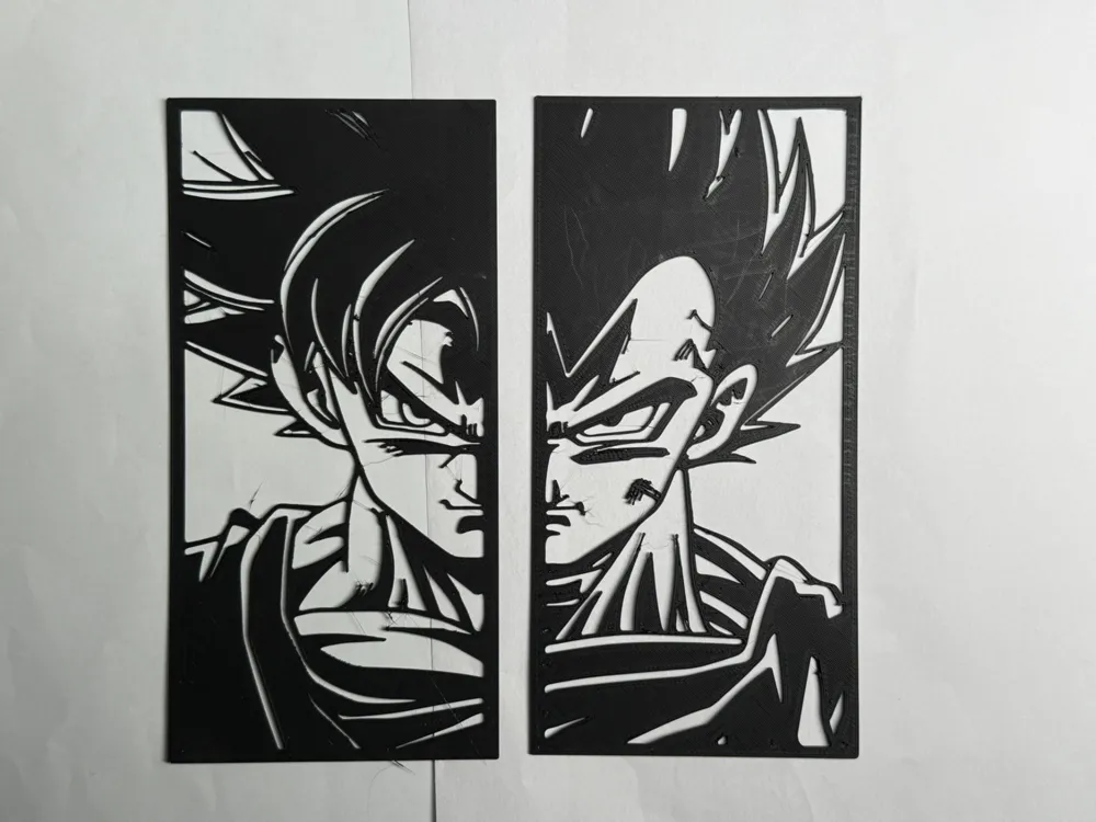 Dragon Ball (Goku) silhouette (wall art) by Mysstra hueforge 3Dart ...