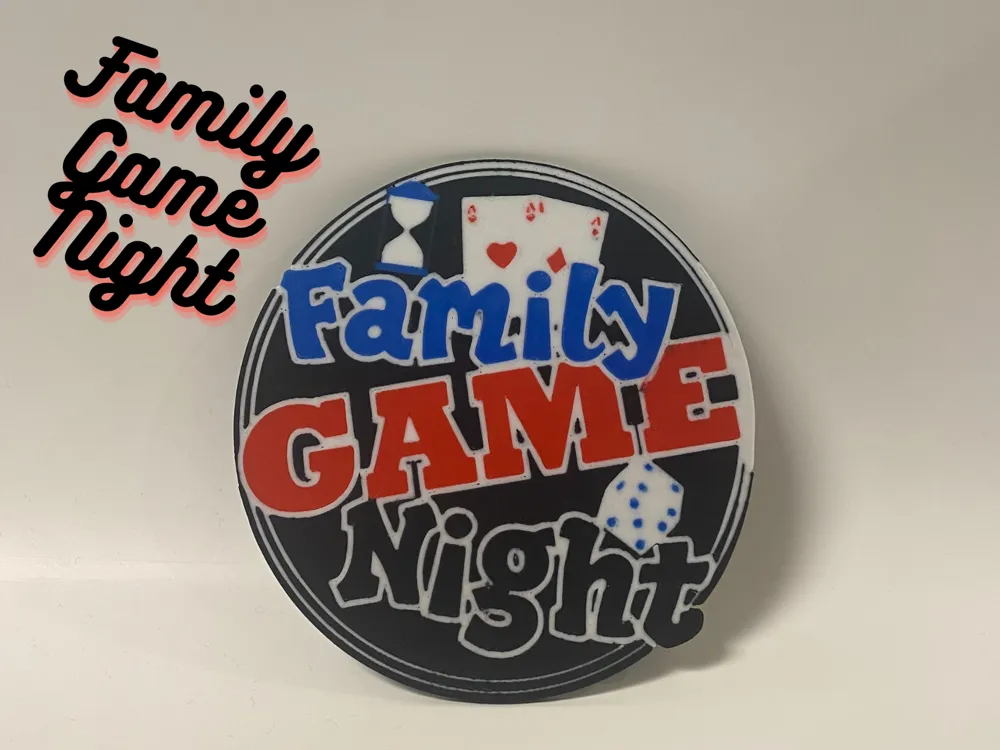Family Game Night Sign by Type1Printing - MakerWorld