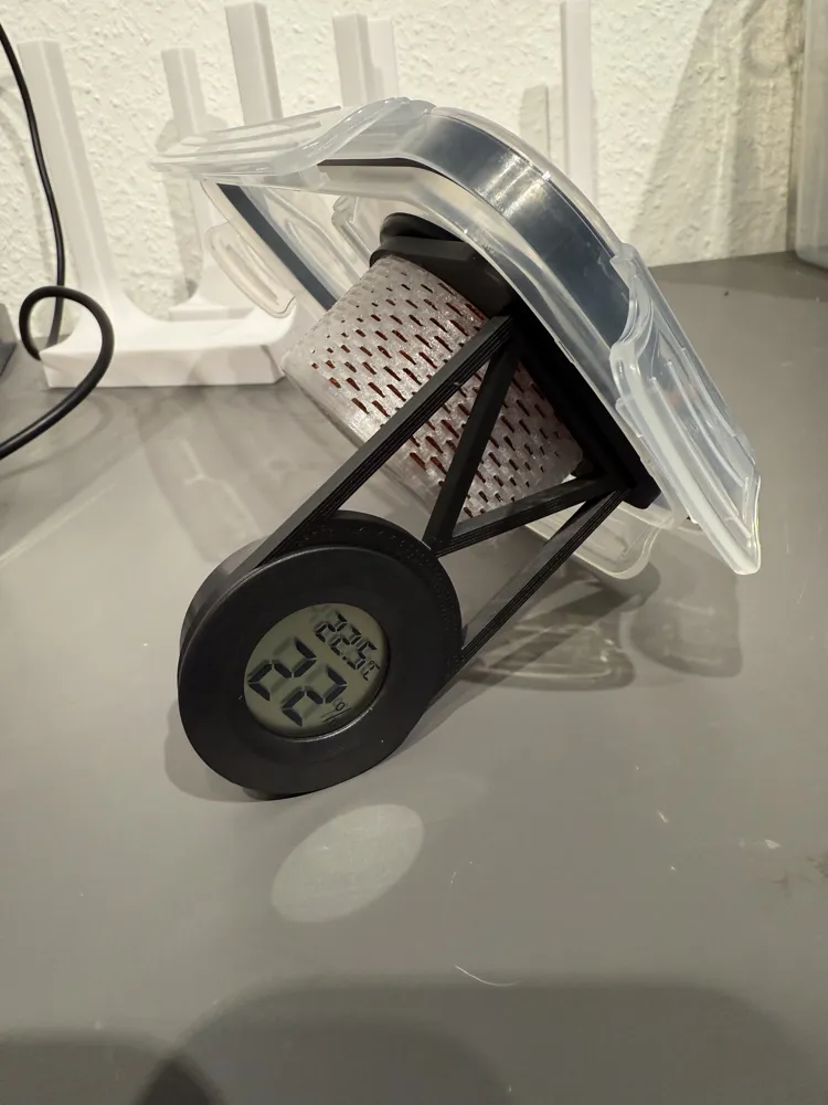 Hygrometer Holder for dryboxes - Free 3D Print Model - MakerWorld