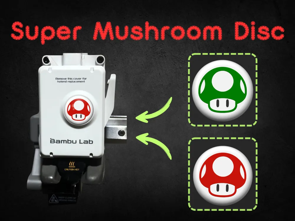 Disco Super Hongo (Rueda extrusora A1 / A1 mini) por TuTu - MakerWorld