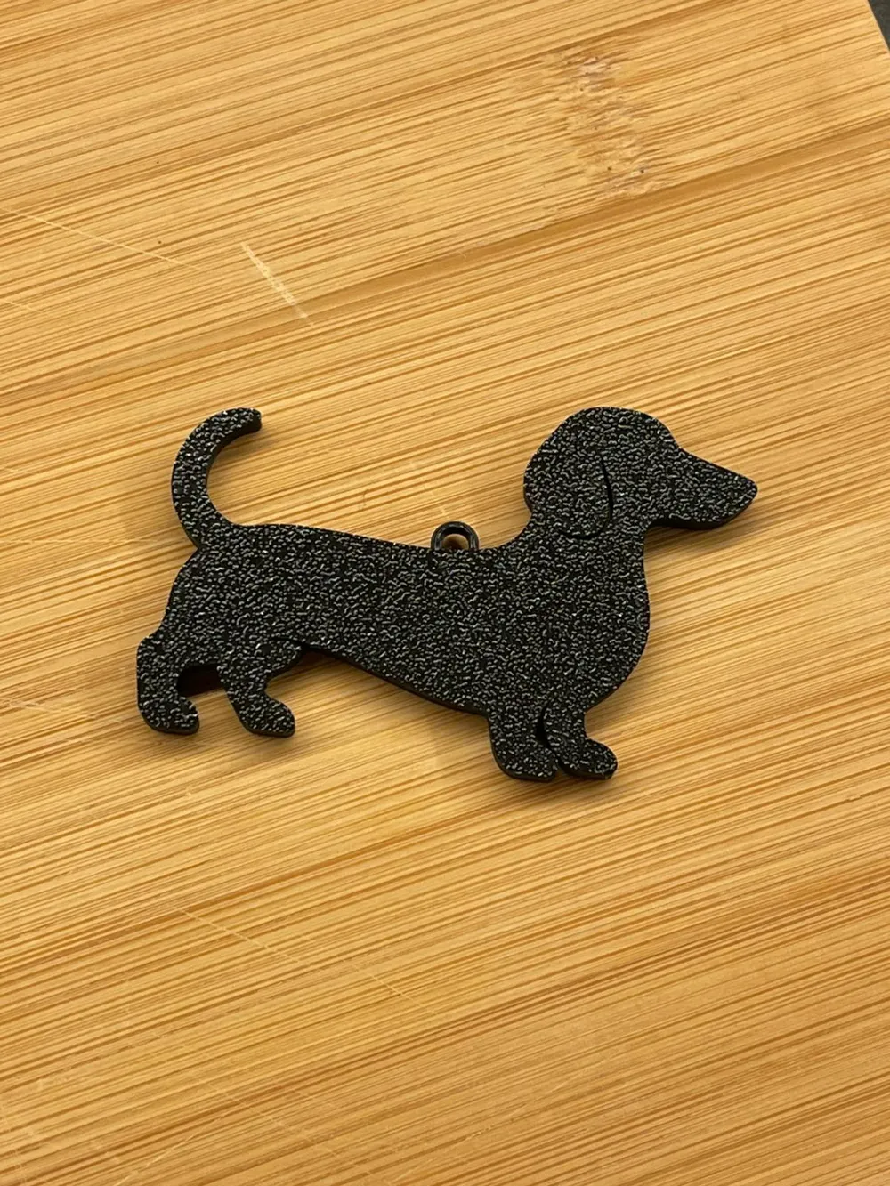 Cute Dachshund Silhouette Keychain by Grove__Lab MakerWorld: Download Free 3D Models