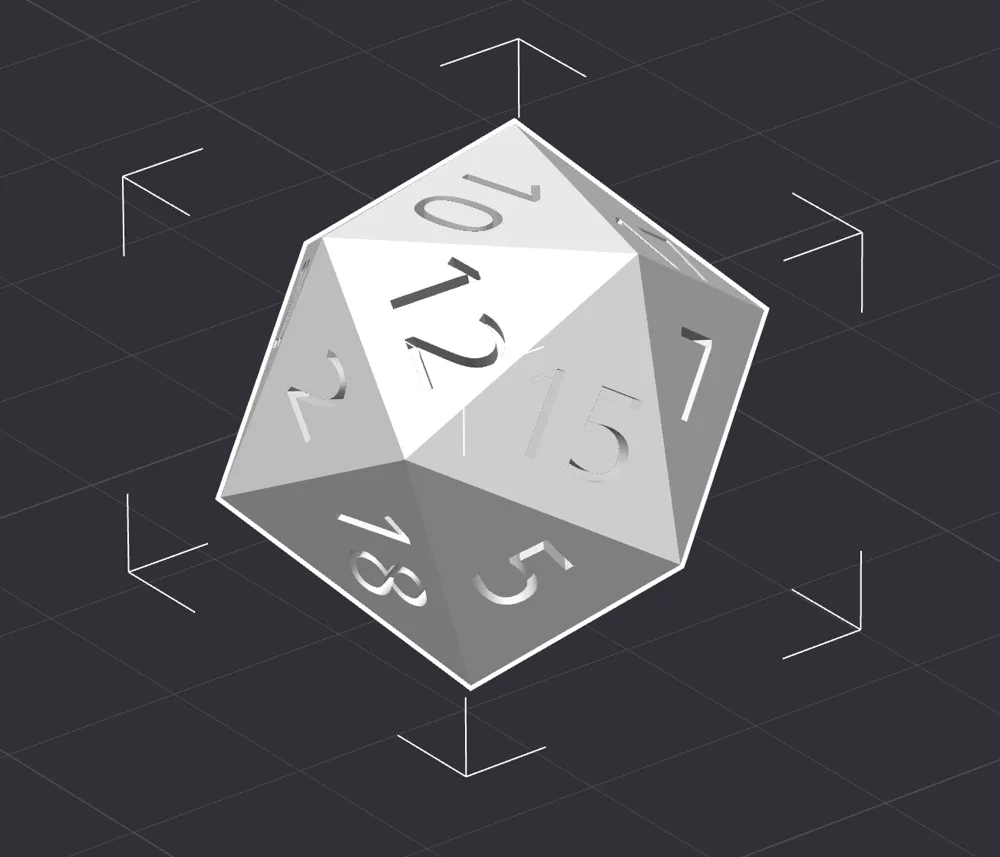 D20 icosahedron, dual color. (dnd) by eoosting - MakerWorld