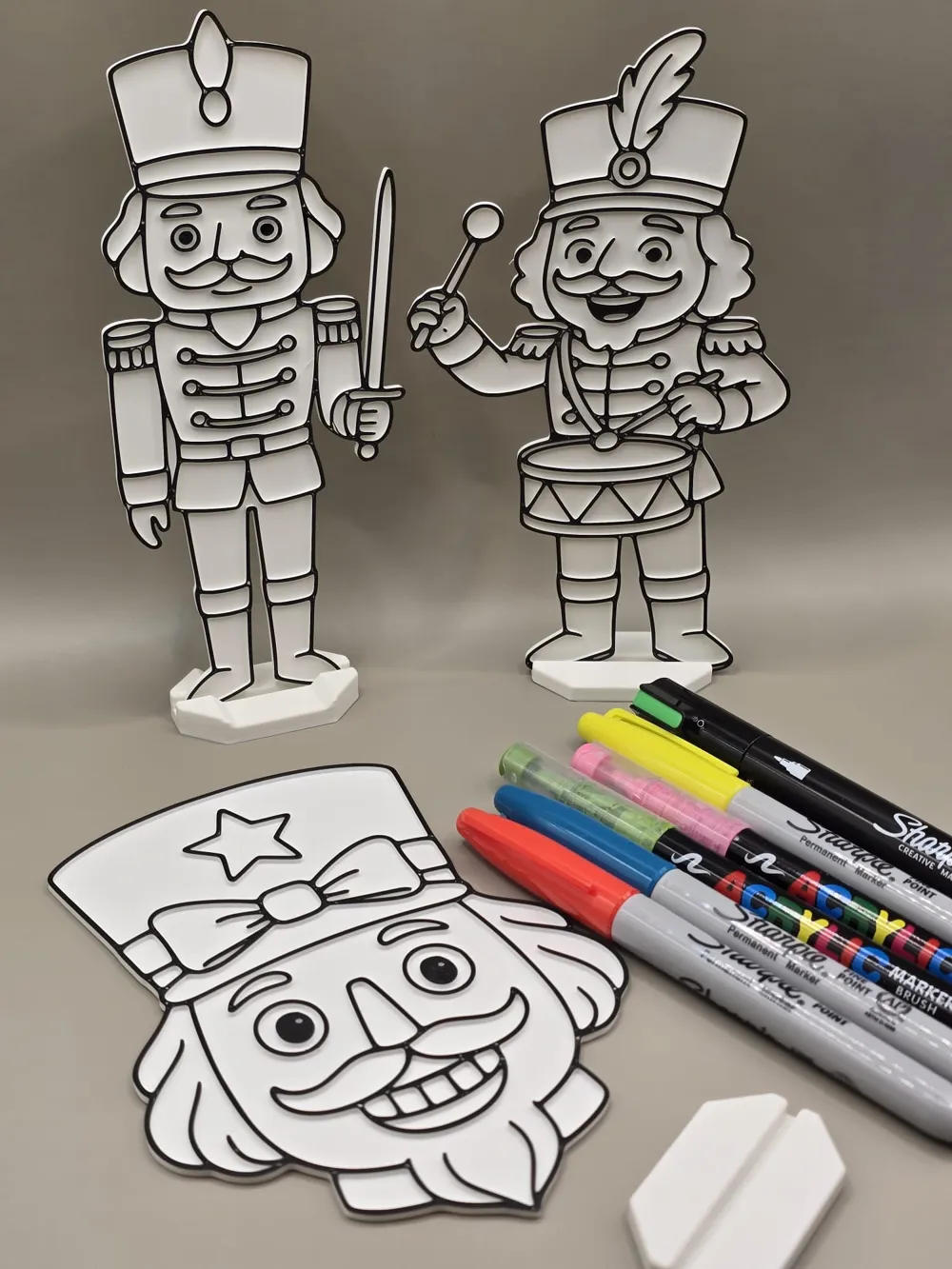 Christmas Nutcracker Coloring Festive Pack 3 Craft by Merilno3D ...