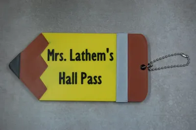 Pencil Hall Pass Keychain - Free 3D Print Model - MakerWorld