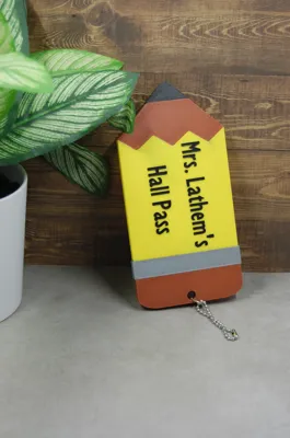 Pencil Hall Pass Keychain - Free 3D Print Model - MakerWorld