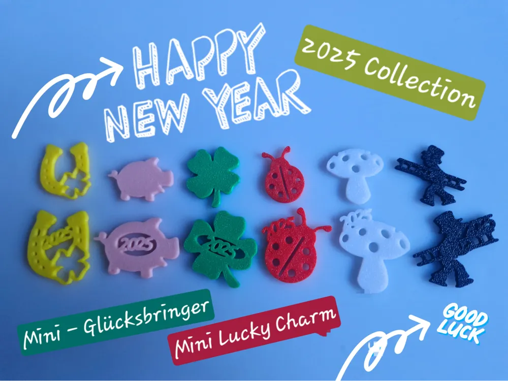 Mini-Good Luck Charms 2025 by Manfred2107 - MakerWorld