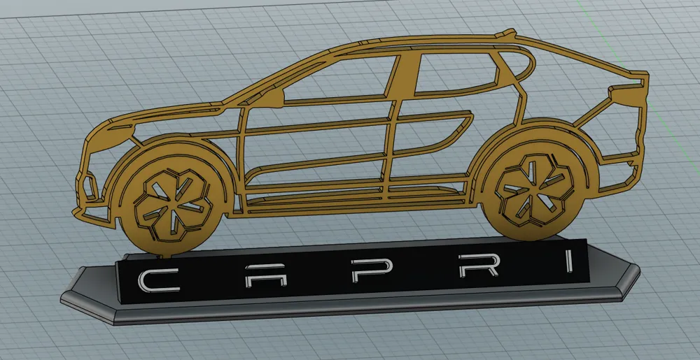 FORD Capri EV - Display Stand by Schl@ppMakerWorld: Download Free 3D Models