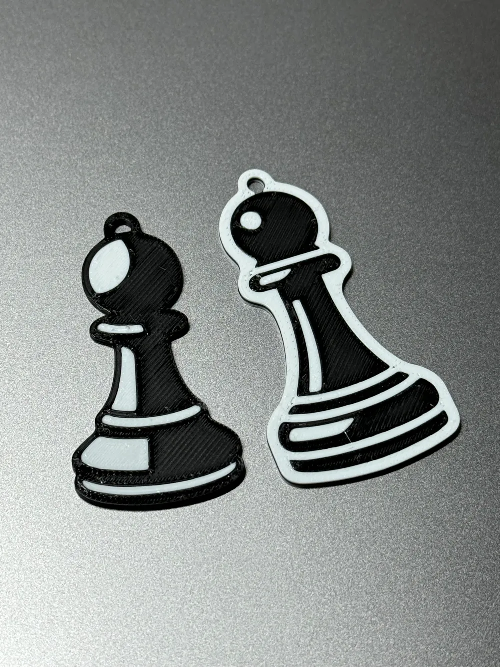 Pawn Chess Piece Keychain - Double Sided - 2 Variations by brk.labs ...