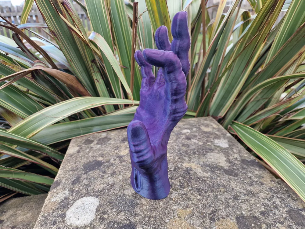 Zombie Hand Pistol Stand by 3DomSculpts - MakerWorld