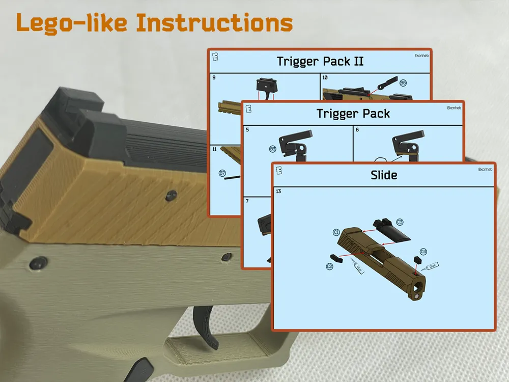 E18 | Toy pistol (Working!) by Ekcnheb MakerWorld: Download Free 3D Models
