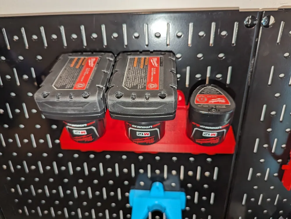 Wall Control - Milwaukee M12 Battery Holder by Jaxel MakerWorld ...