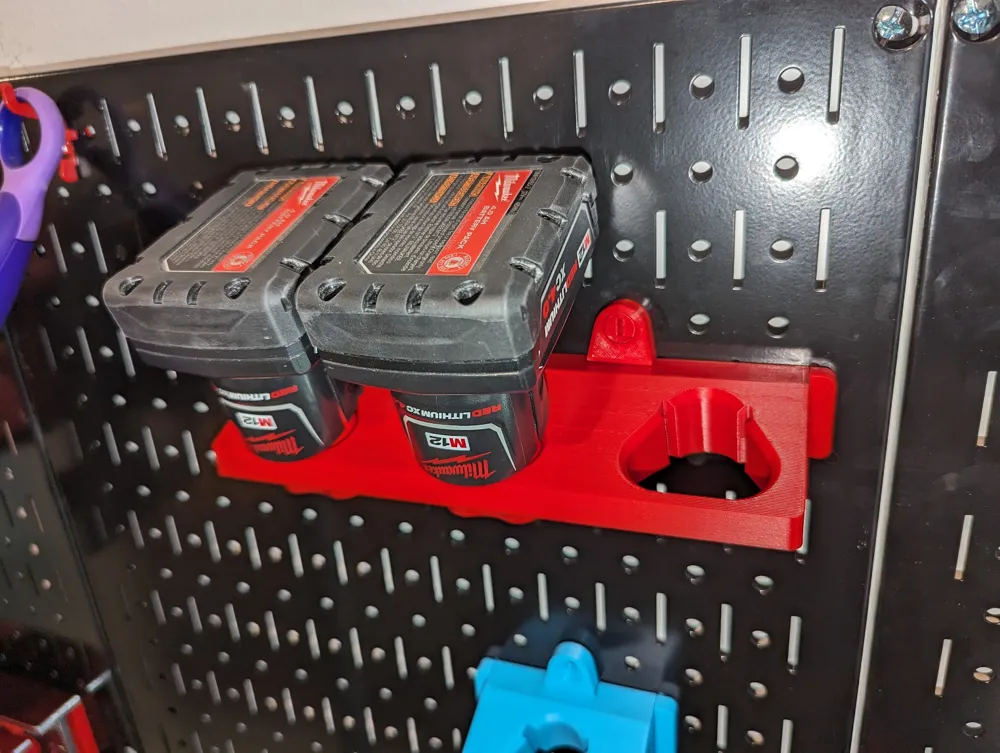 Wall Control - Milwaukee M12 Battery Holder by Jaxel - MakerWorld