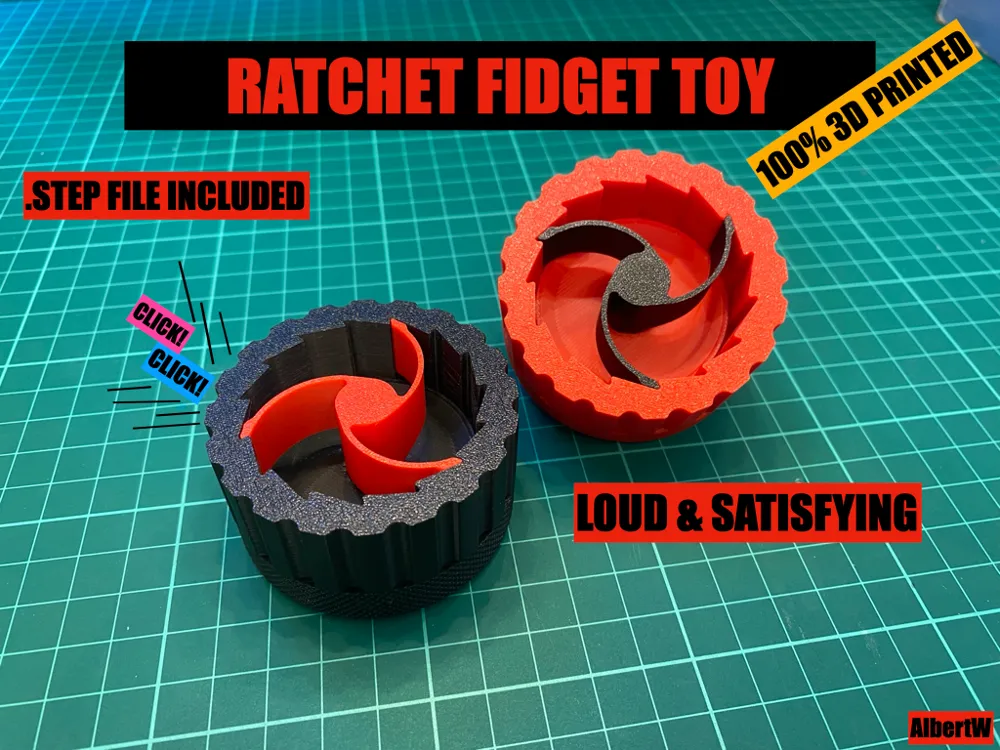 Ratchet Fidget Toy - Free 3D Print Model - MakerWorld