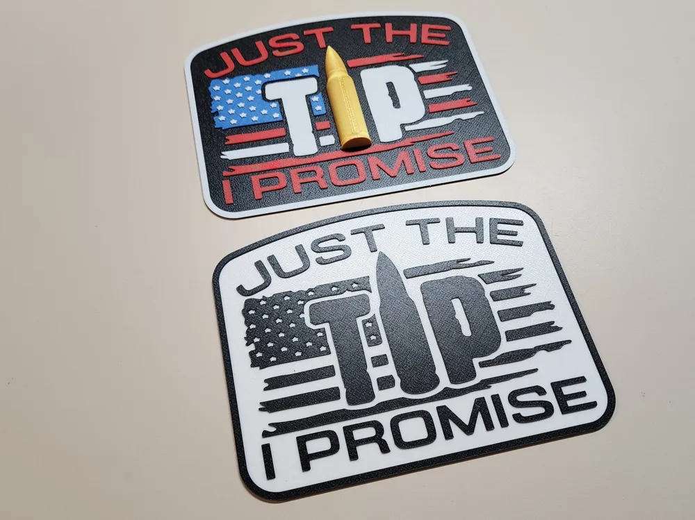 Just the Tip Wall Sign - Free 3D Print Model - MakerWorld