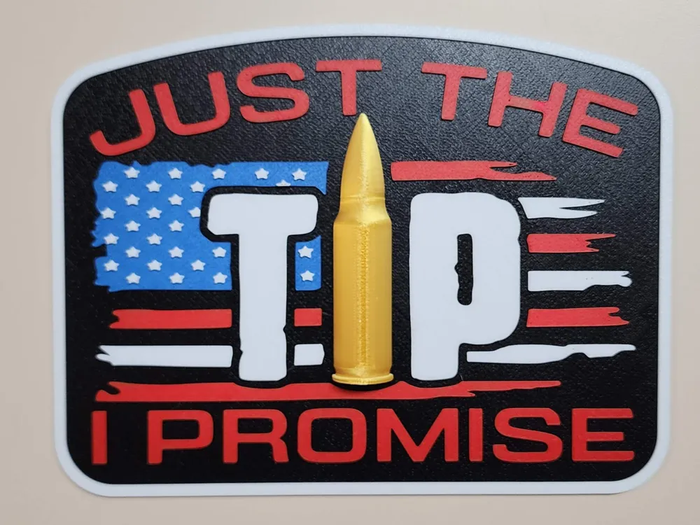 Just the Tip Wall Sign - Free 3D Print Model - MakerWorld