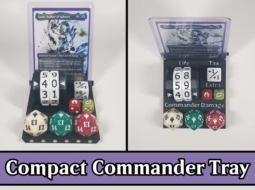 MTG Commander / EDH Deck Box + Command Zone Lid - Free 3D Print Model ...