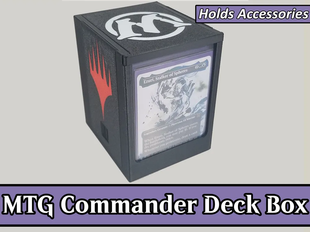 MTG Commander / EDH Deck Box + Command Zone Lid - Free 3D Print Model ...