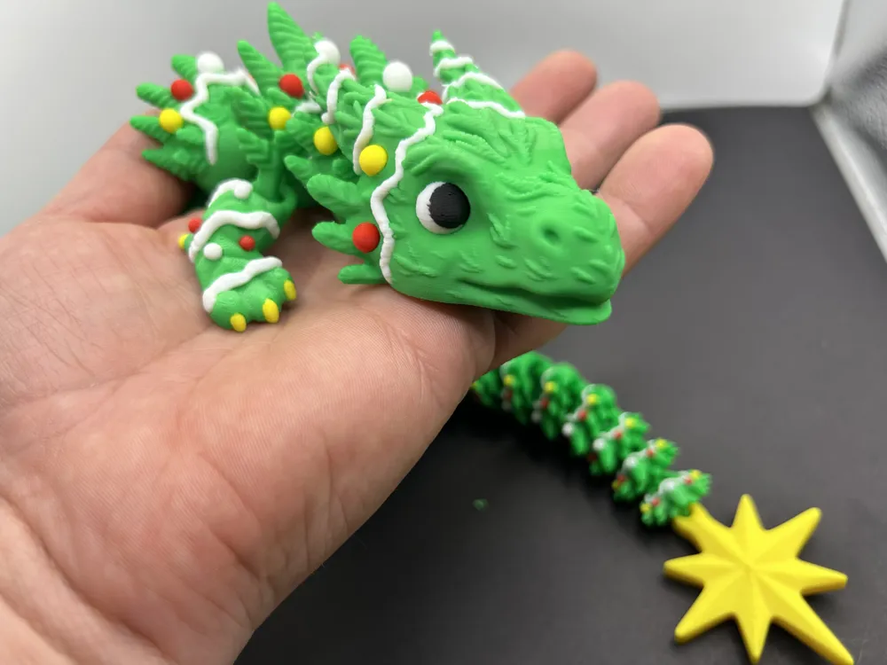 Spruce the Christmas Tree Dragon - Free 3D Print Model - MakerWorld