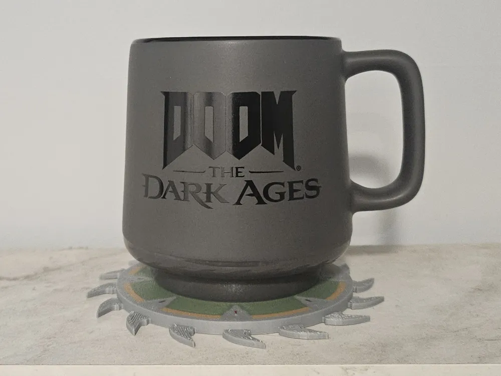 DOOM TDA Saw Shield Coaster by Amon_etMors MakerWorld: Download Free 3D ...