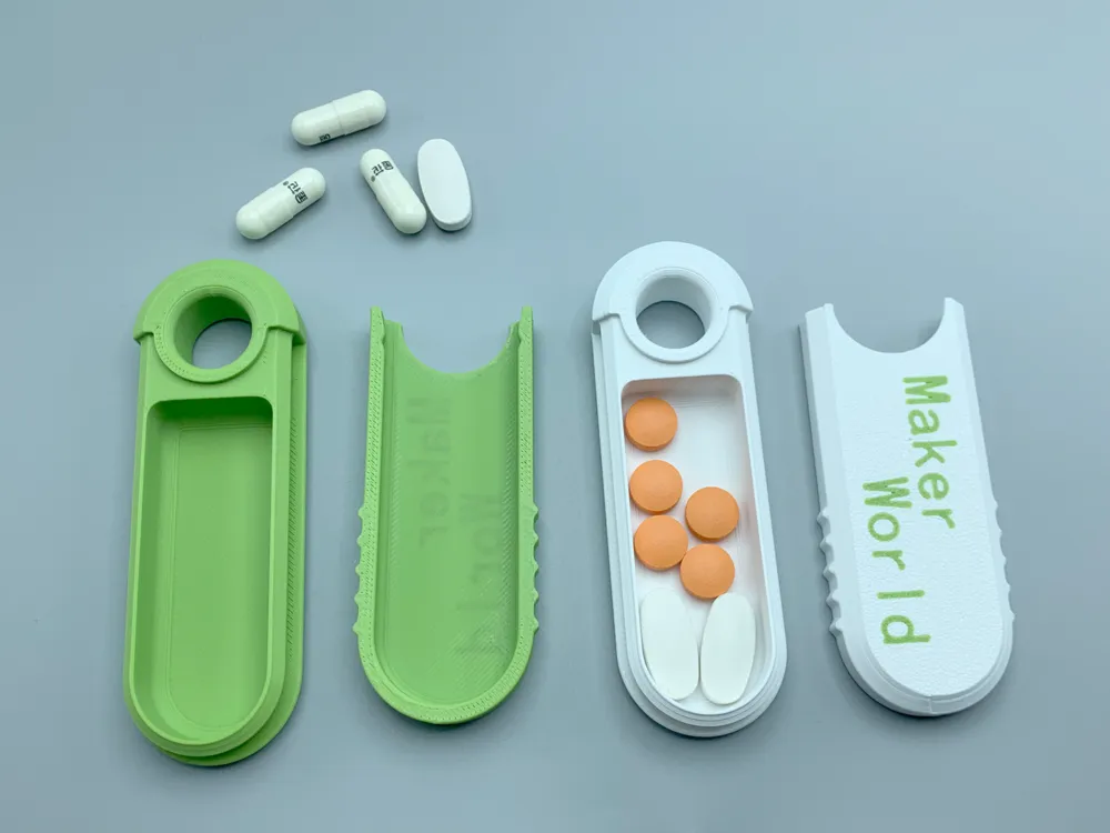 Small Pill Box (40-minute fast print, only 15g) - Free 3D Print Model ...