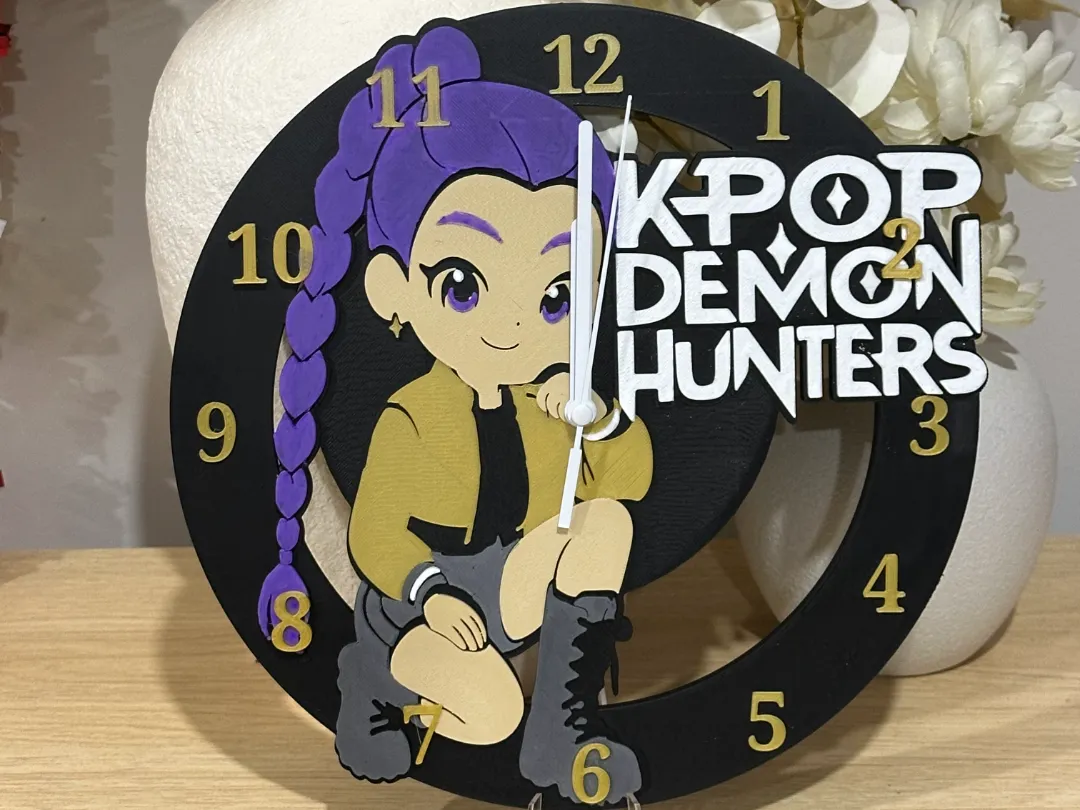 Kpop Demon Hunters Clock - Free 3D Print Model - MakerWorld