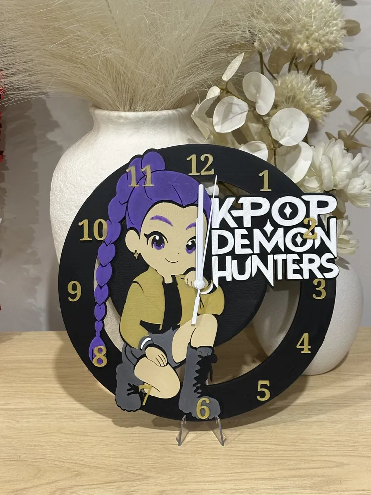 Kpop Demon Hunters Clock - Free 3D Print Model - MakerWorld