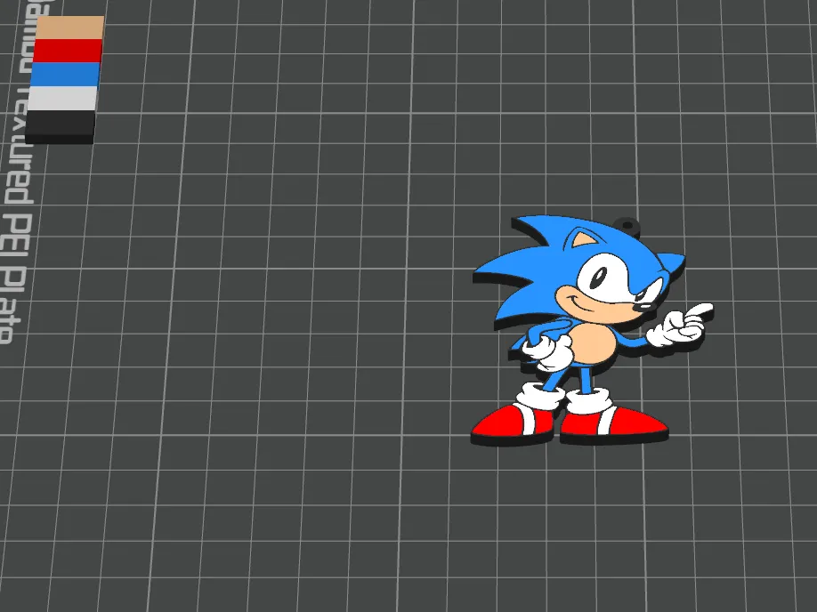 Sonic Keychain 5 colors by Marcklenders - MakerWorld