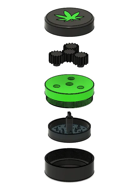 Mechanical Grinder flower by DINO2211 - MakerWorld