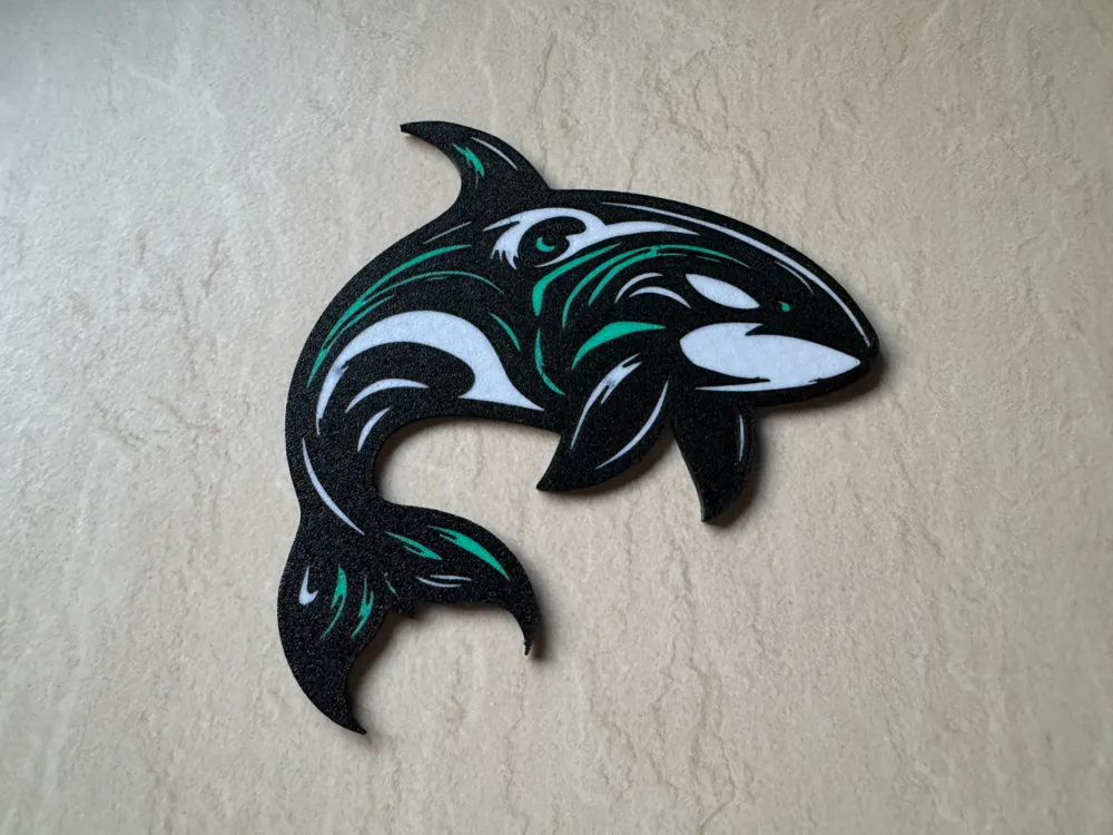 killer whale wall art - Free 3D Print Model - MakerWorld