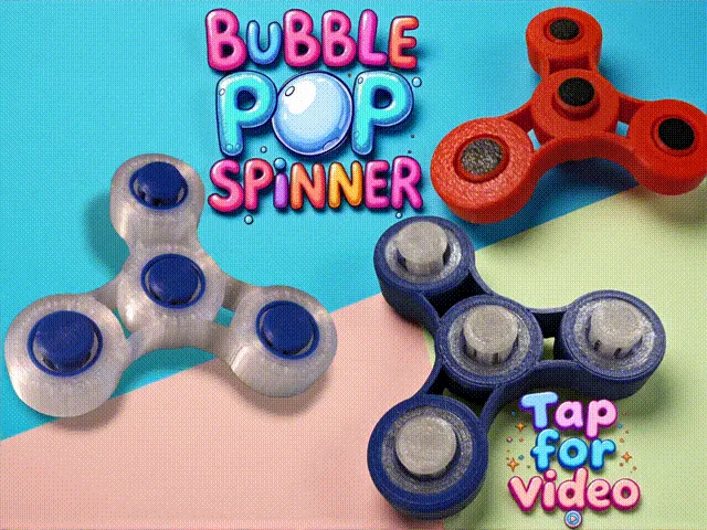 Bubble wrap pop spinner fidget - Free 3D Print Model - MakerWorld