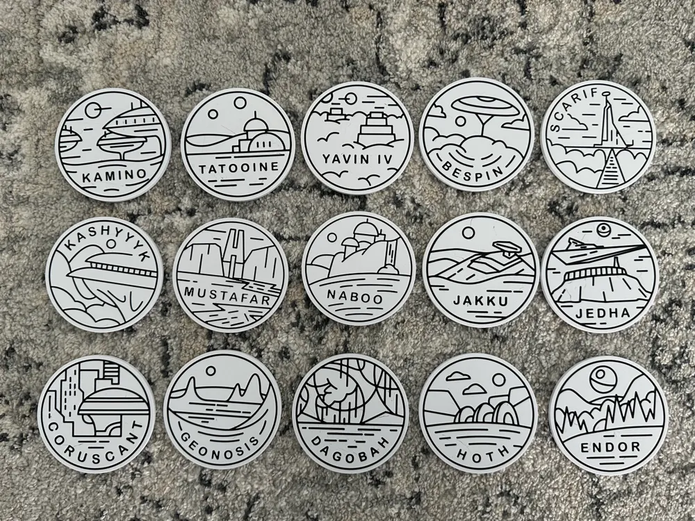 4 inch Round Star Wars Planet Coaster Geonosis by H & R 3D - MakerWorld