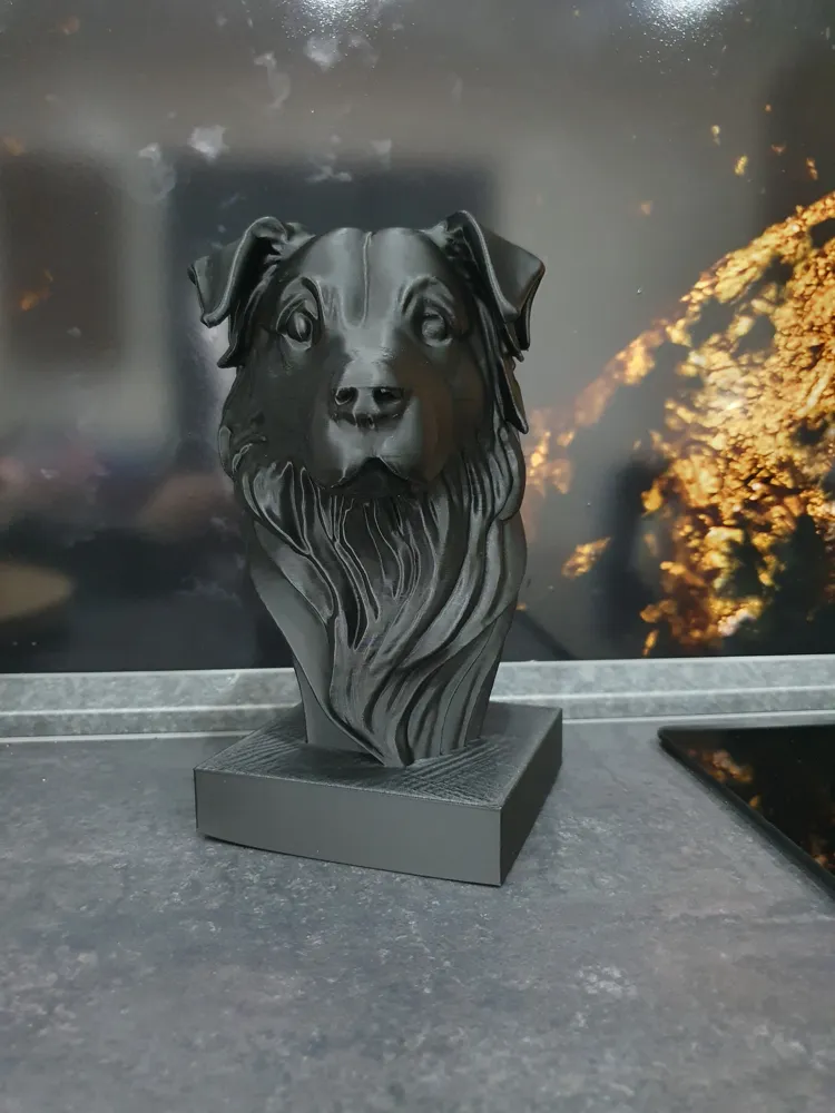 sculpture Australian Shepherd dog minimalist by Staffbull_love ...