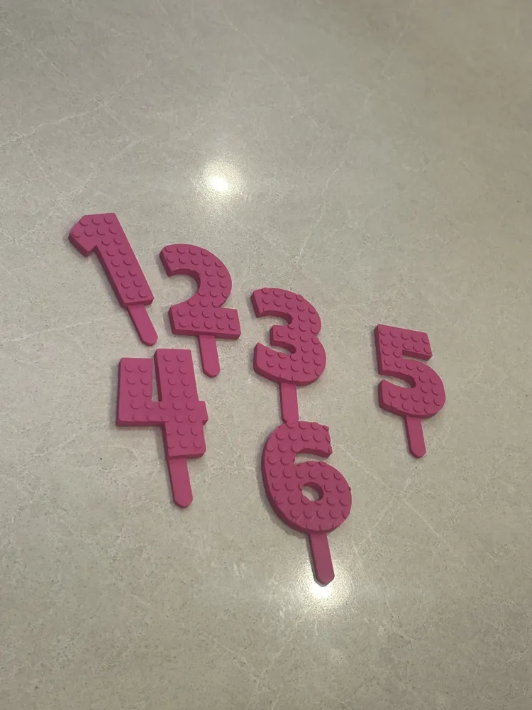 Brick Birthday Cake Numbers - Free 3D Print Model - MakerWorld