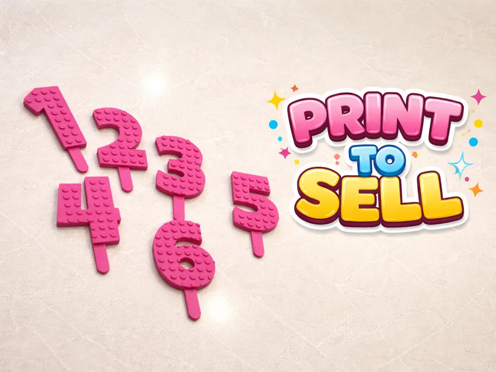 Brick Birthday Cake Numbers - Free 3D Print Model - MakerWorld