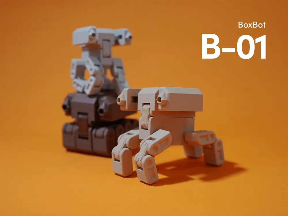 Print-in-Place Robot | BoxBot B-01 by PrintLab MakerWorld: Download Free 3D Models