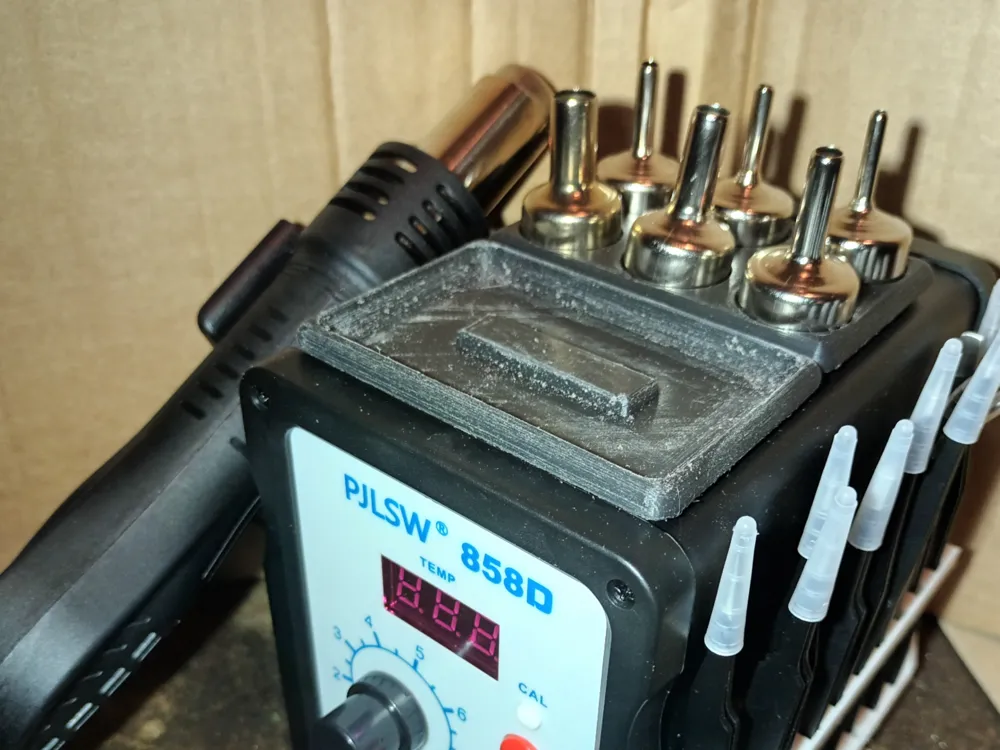 858D Hot air soldering station magnetic tool trays by M0XRF - MakerWorld