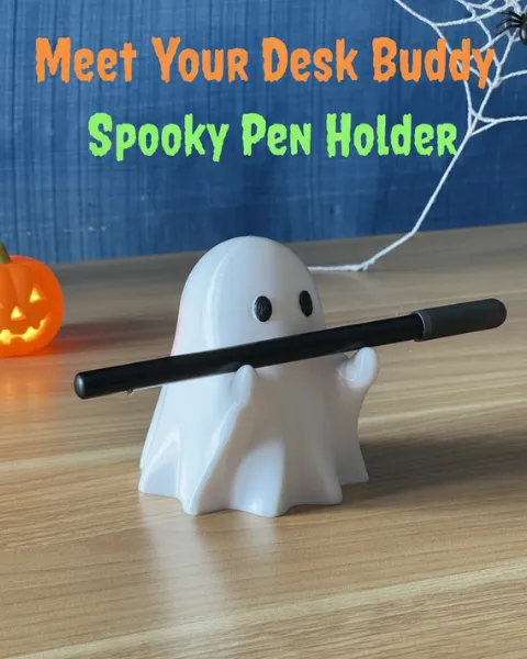Ghost Pen Holder | Cute & Spooky Desk Decor - Free 3D Print Model ...
