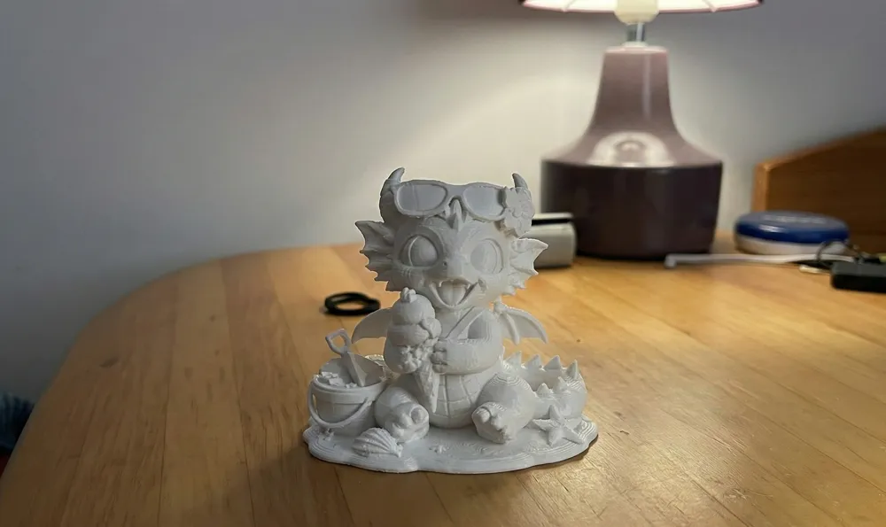 Beach Baby Dragon Figurine – Cute Summer Dragon - Free 3D Print Model ...
