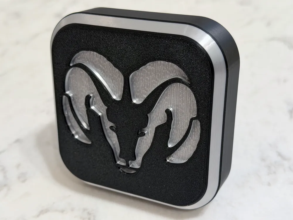 Dodge Ram Hitch Cover - Free 3D Print Model - MakerWorld