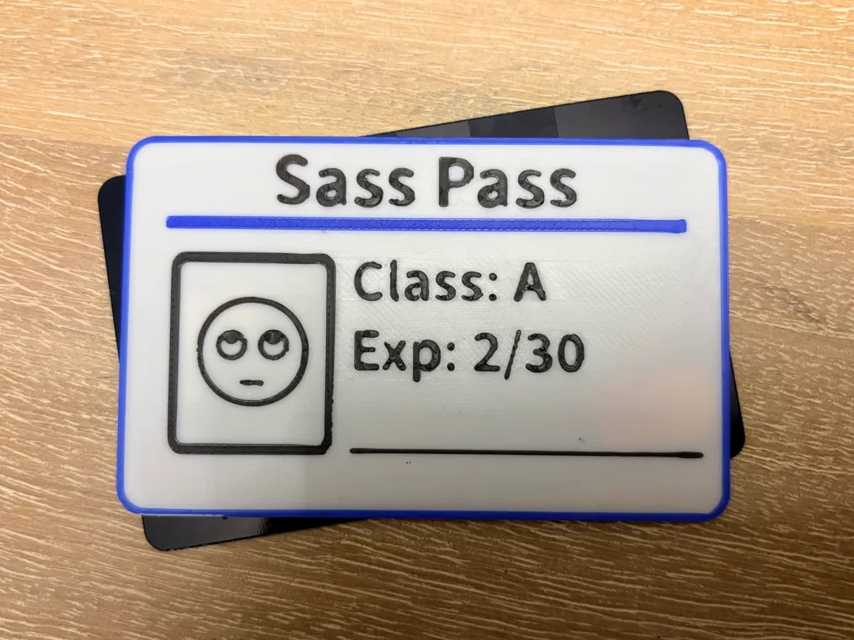 Sass Pass - Free 3D Print Model - MakerWorld